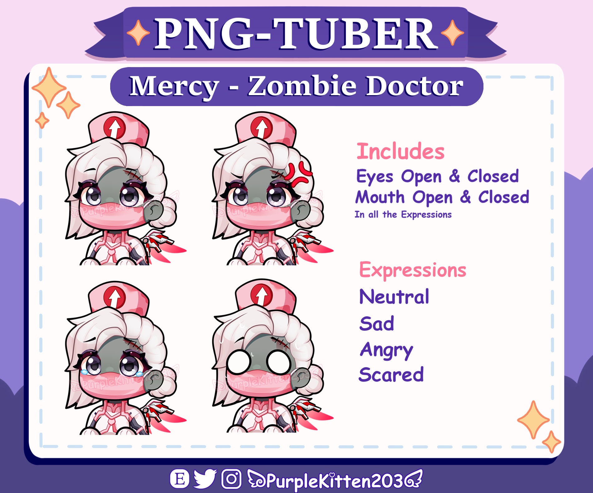Overwatch 2 / Mercy Pngtuber / Mercy Zombie Doctor Overwatch / Mercy ...