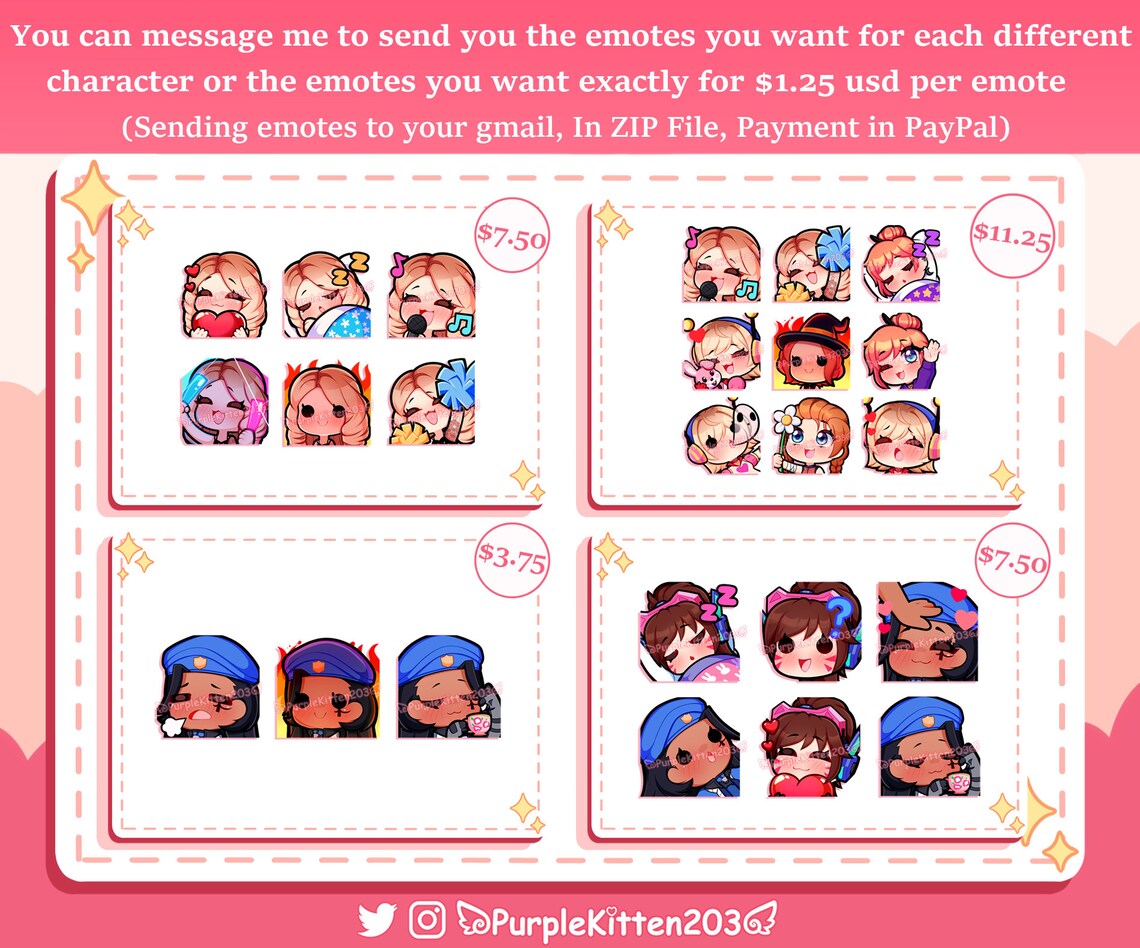 Overwatch 2 / D.VA 12 Emotes Pack 1 / D.VA Emotes / Overwatch 2 Emotes ...
