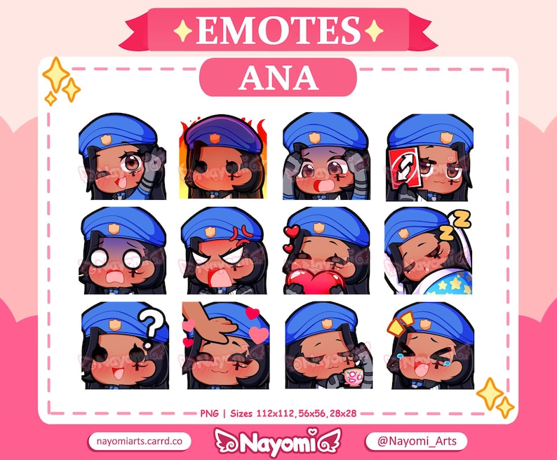 Overwatch 2 / Ana 12 Emotes / Pack 1 / Captain Amari Overwatch ...