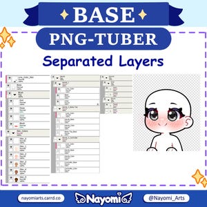 Pngtuber Base Pack / Custom Pngtuber / Twitch Streamer / Veadotube Mini ...