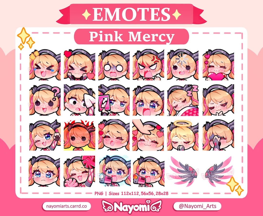 Overwatch 2 / Pink Mercy 23 Emotes / Full Pack / Mercy Overwatch / Pink ...