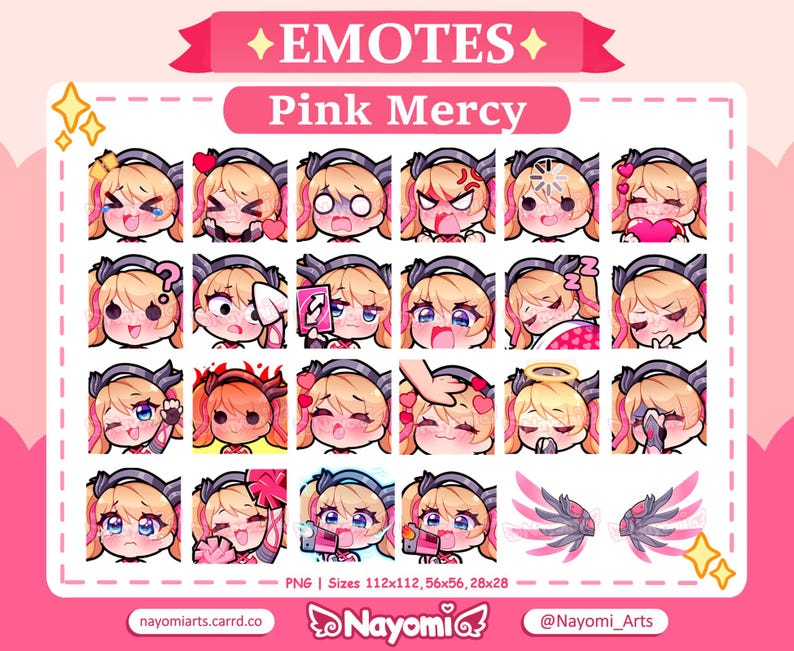 Overwatch 2 / Pink Mercy 23 Emotes / Full Pack / Mercy Overwatch / Pink ...