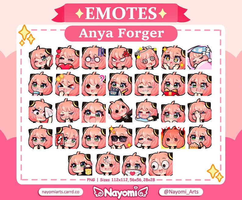 Spy X Family / Anya Forger 32 Emotes / Full Pack / Anya Spy X Family ...