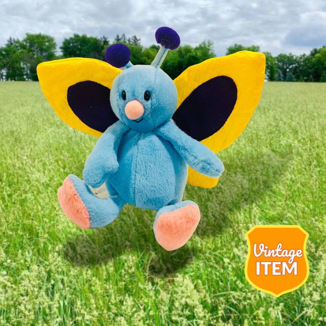 Stuffins Vintage Blue Butterfly Plush Stuffed Animal Toy With - Etsy