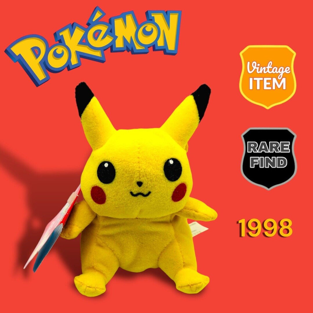 Vintage Pokemon 25 5.5 Inch Pikachu Plush Hasbro Game Freak Nintendo ...