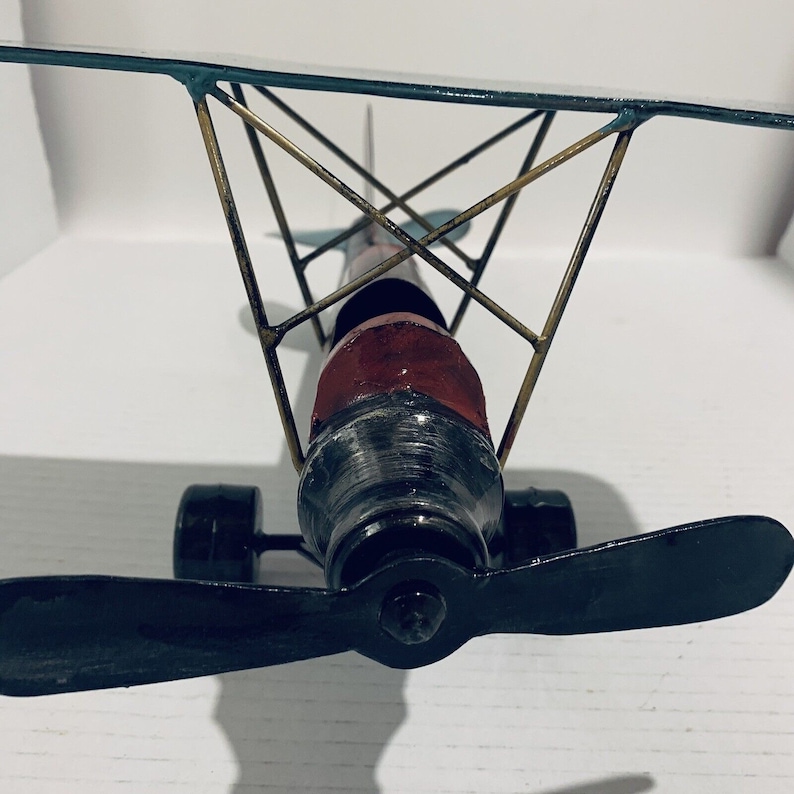 VINTAGE Diecast Metal WW1 Airplane. Model With Propeller. Red, Green ...