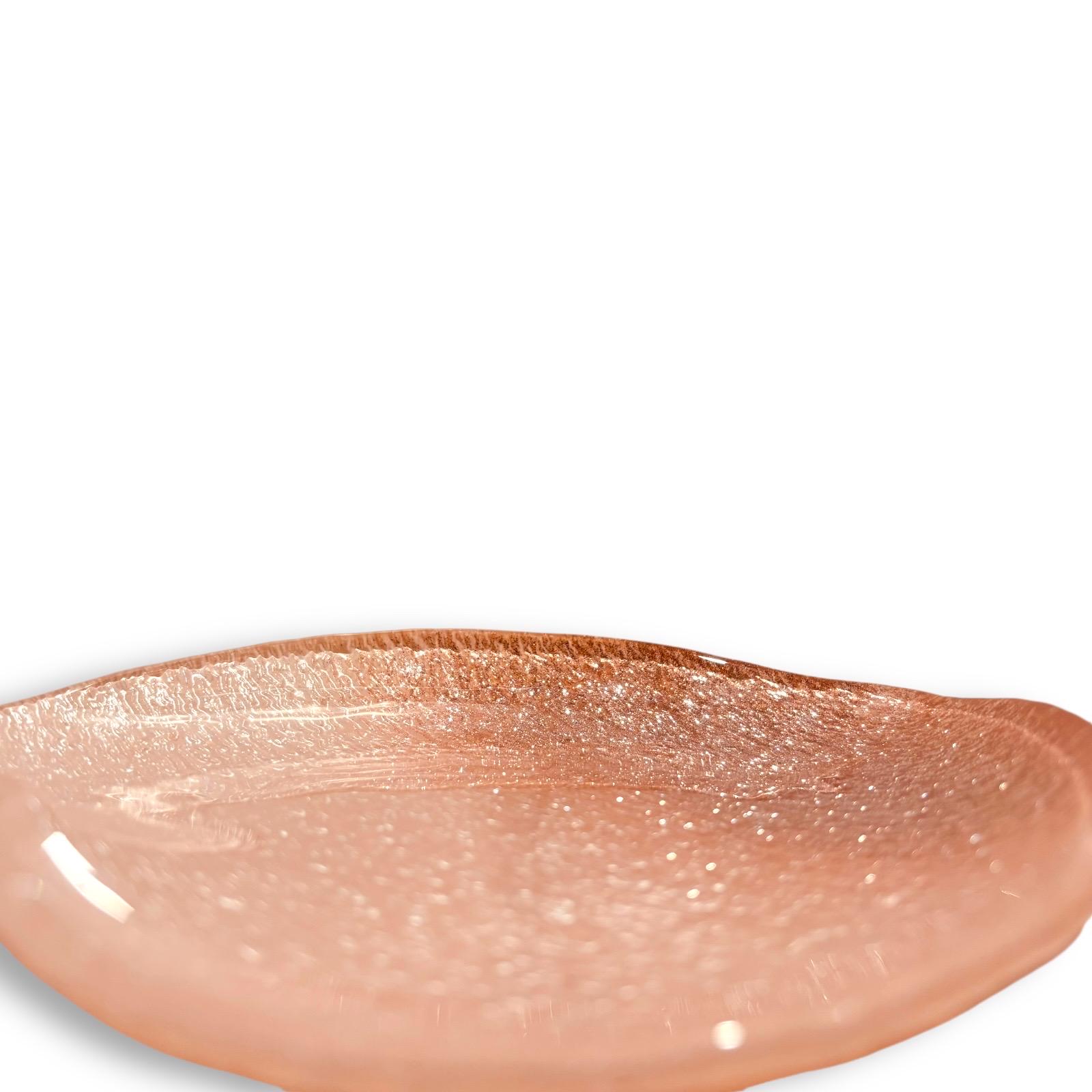 Heart Shaped Pink Ombre Sparkling Glitter Glass Plates 7.5 Inches by ...