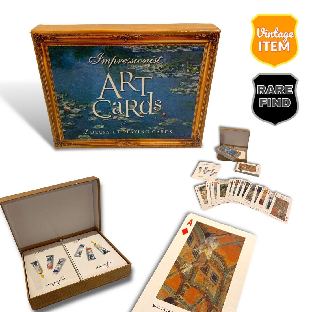 Vintage Impressionist Playing Cards. One Open Deck & One Sealed Deck ...