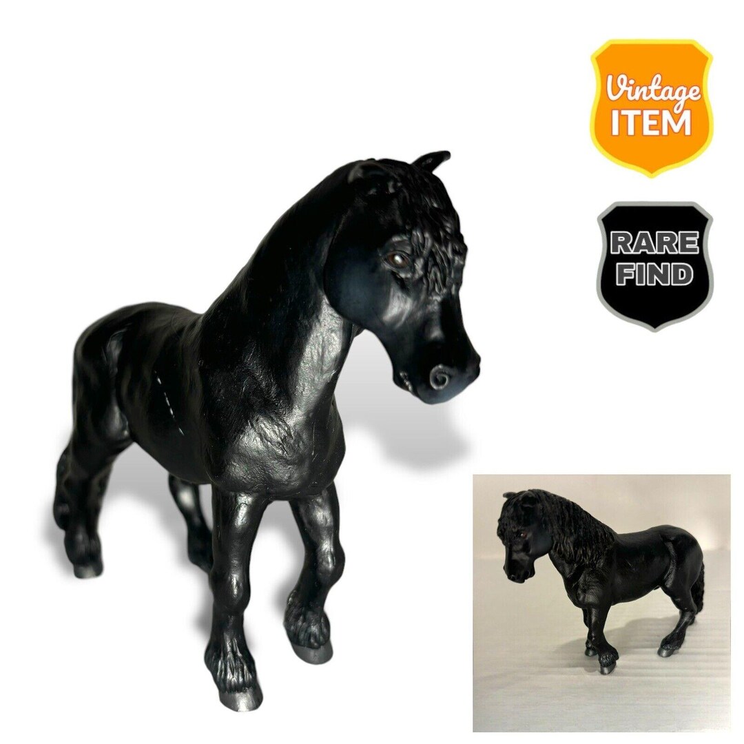 Vintage 2003 Papo Black Horse. Highly Detailed. Retired. Extremely RARE ...