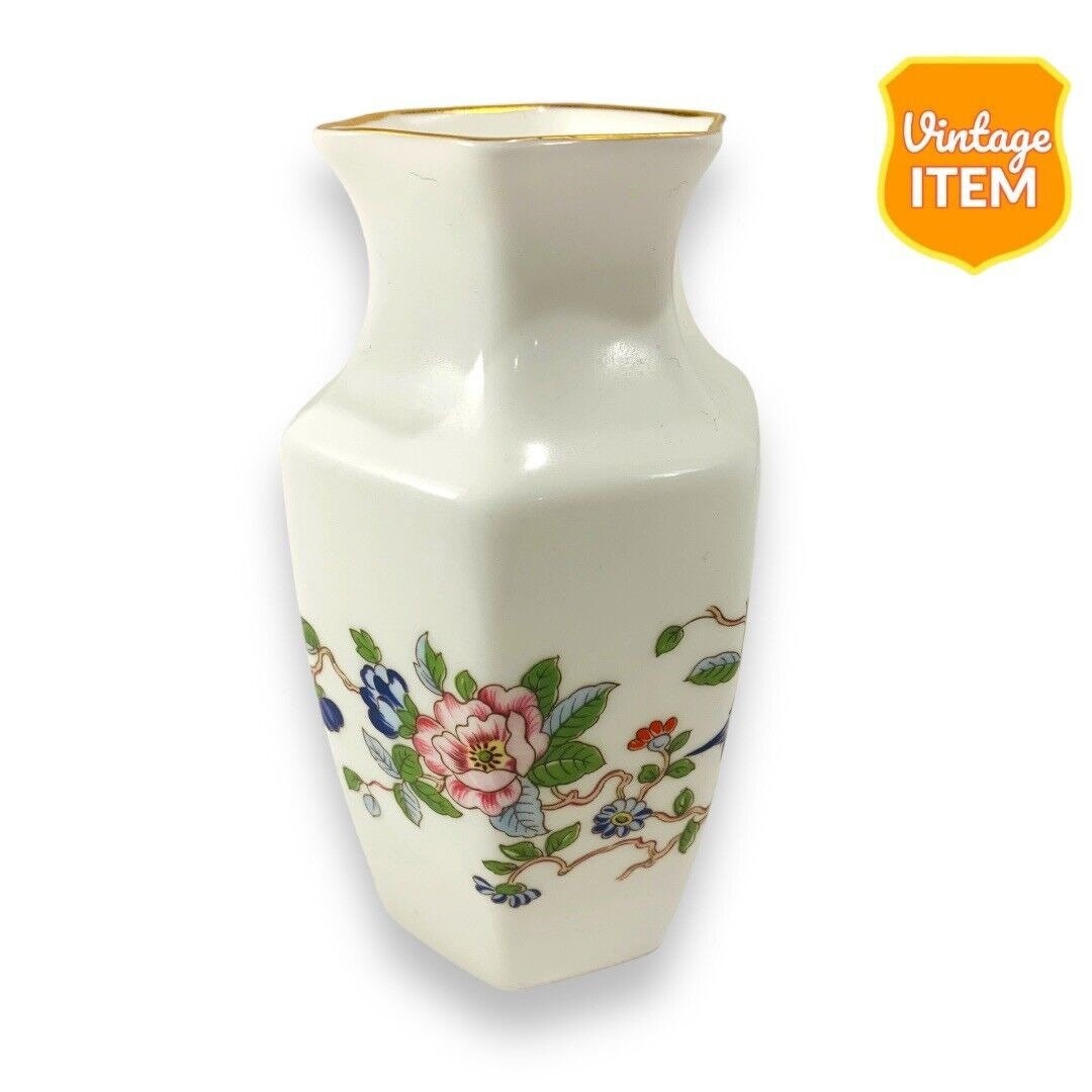 Vintage Aynsley Pembroke Violet Vase Bone China. Hand Painted With Gold Trim. - Etsy