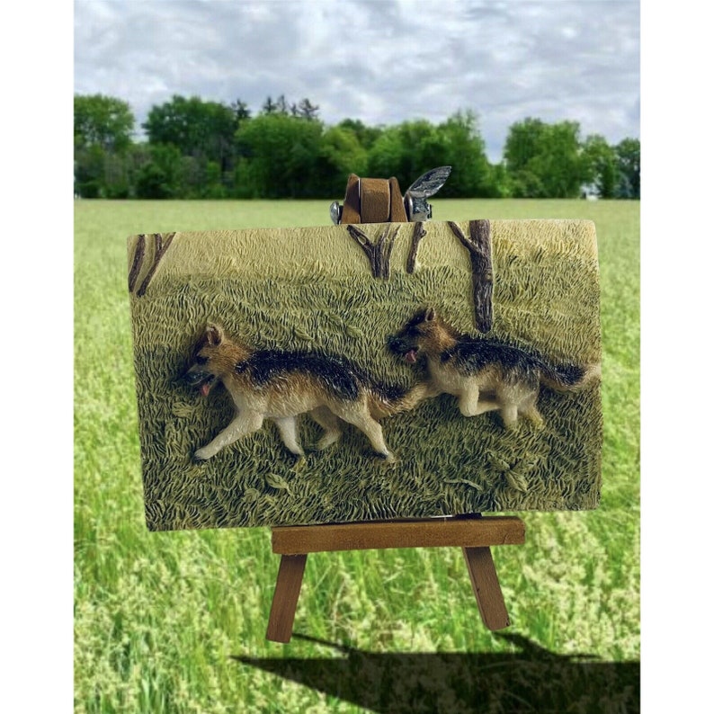 Vintage Kami Beautiful World of Dogs Mini Resin Portraits. Hand Painted ...