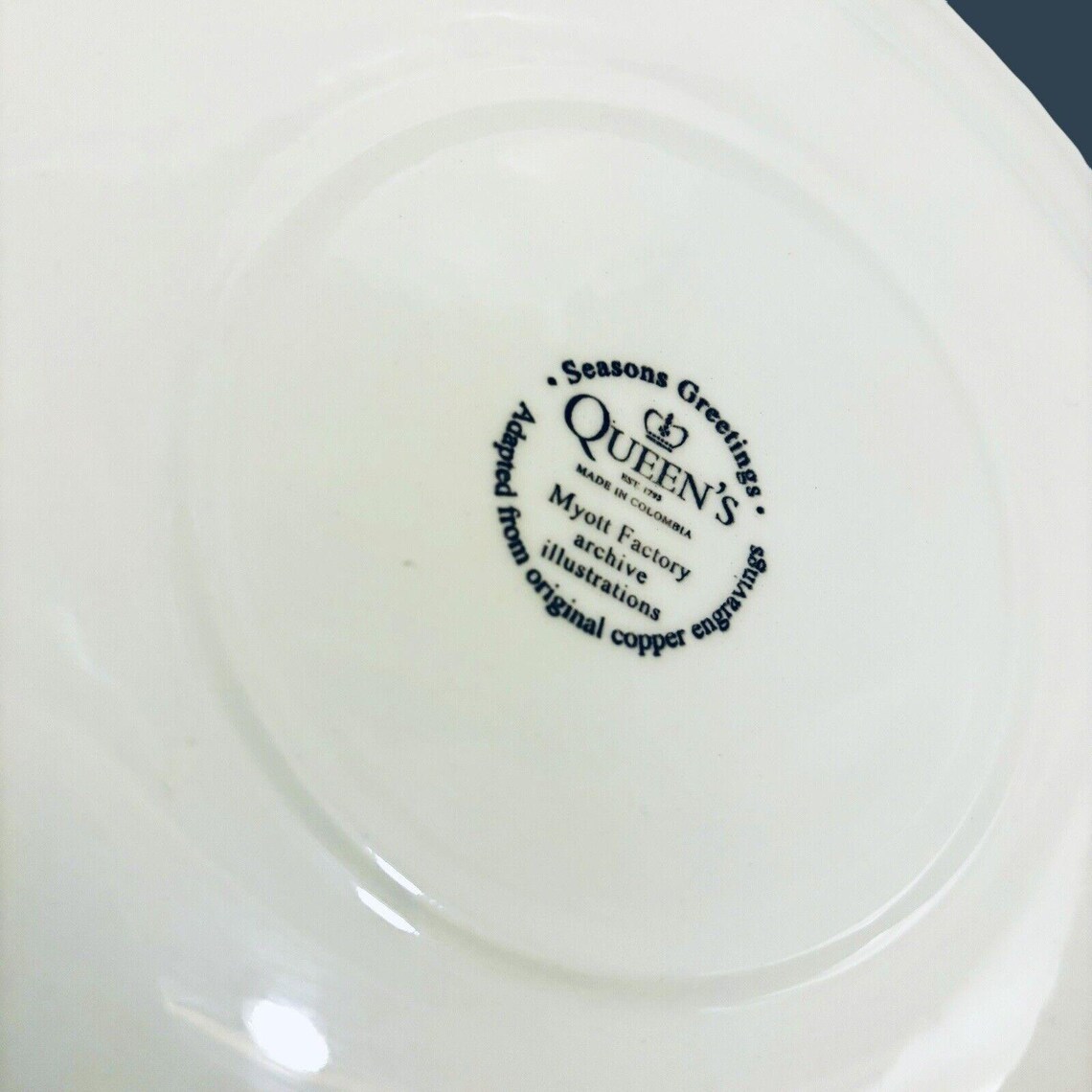 3 Vintage Queens Seasons Greetings Dinner Plates & Bowls. Myott Factory ...