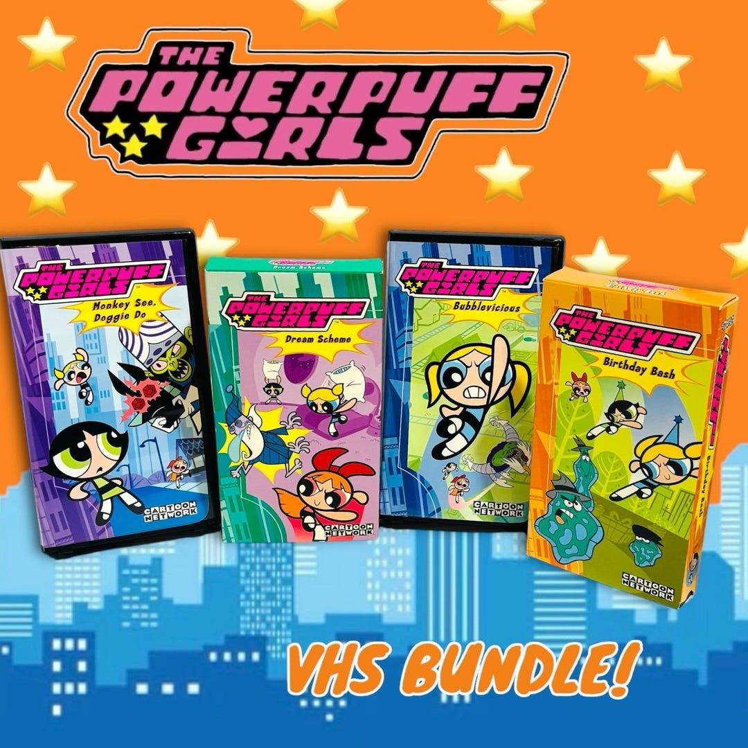 Powerpuff Girls Vintage VHS Lot Cartoon Network Bundle! Cool VHS ...