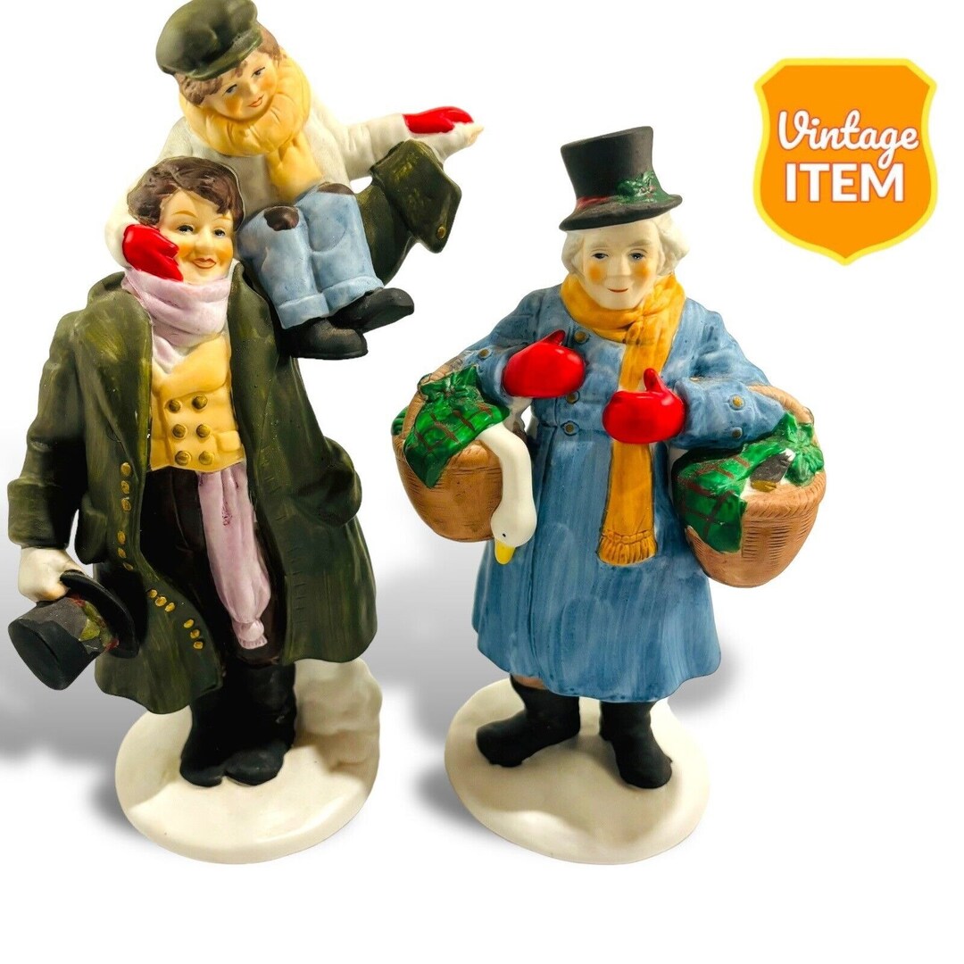 A Christmas Carol Scrooge After the Visits, Bob Cratchit & Tiny Tim ...