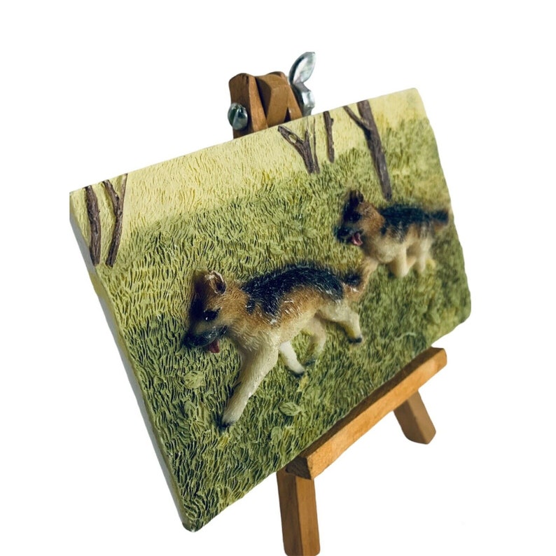 Vintage Kami Beautiful World of Dogs Mini Resin Portraits. Hand Painted ...