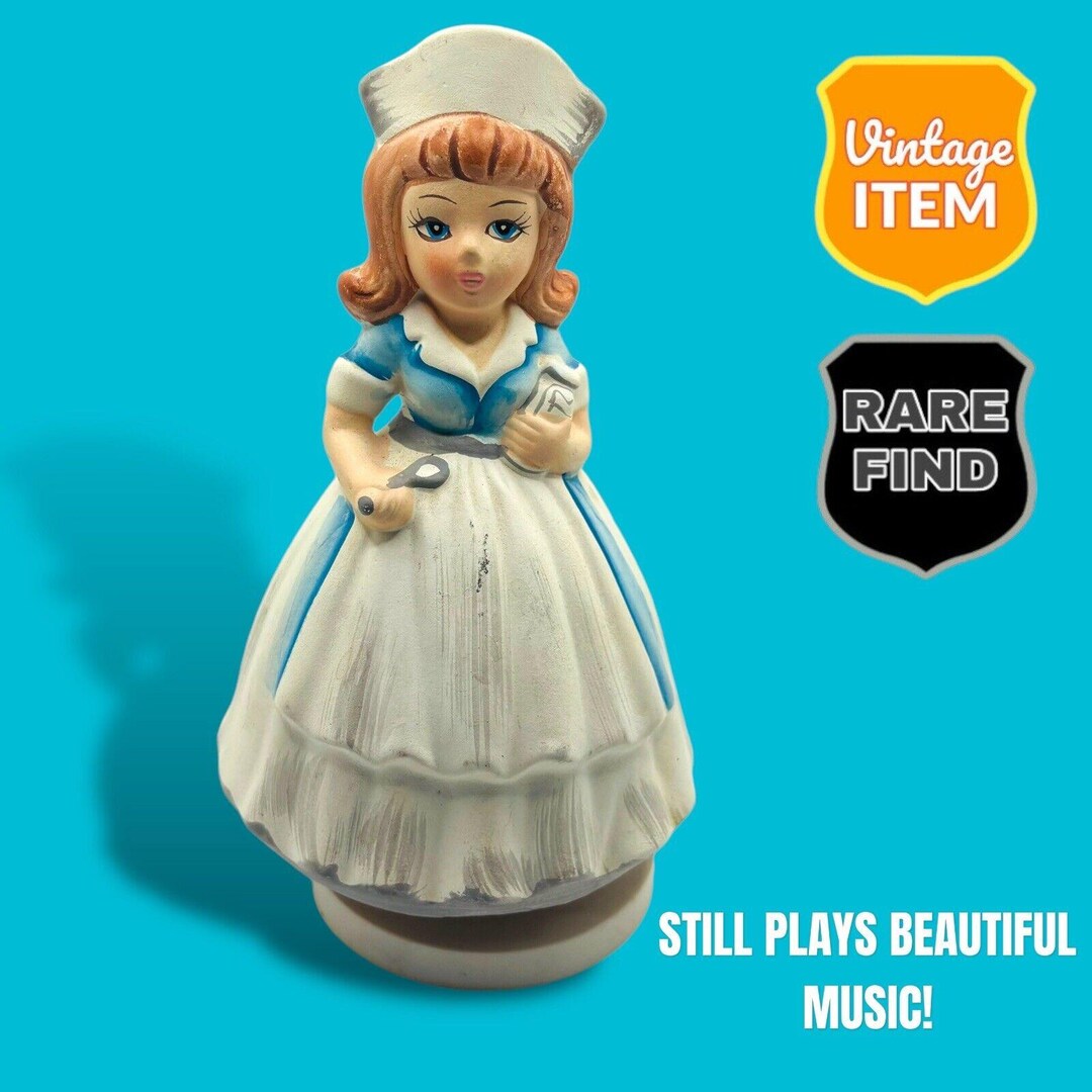 Vintage Revolving Musical Nurse Figurine. Music Box Figurine. RARE! - Etsy
