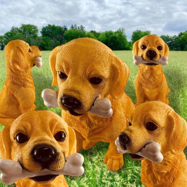 Large Ceramic Golden Retriever Figurine Dog Puppy - Etsy