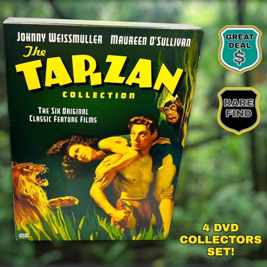 Vintage Tarzan Collection DVD Set 6 Classic Films Johnny Weissmuller O ...