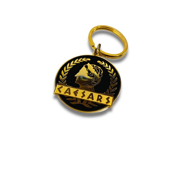 Vintage Caesars Palace Las Vegas Gold & Black Keychai… - Gem