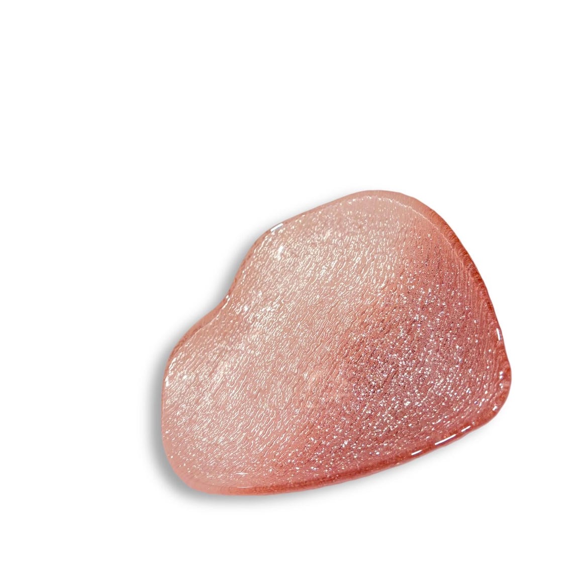 Heart Shaped Pink Ombre Sparkling Glitter Glass Plates 7.5 Inches by ...