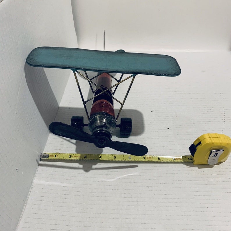 VINTAGE Diecast Metal WW1 Airplane. Model With Propeller. Red, Green ...