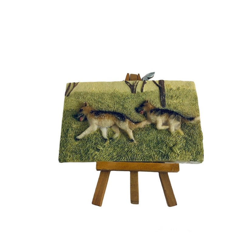 Vintage Kami Beautiful World of Dogs Mini Resin Portraits. Hand Painted ...