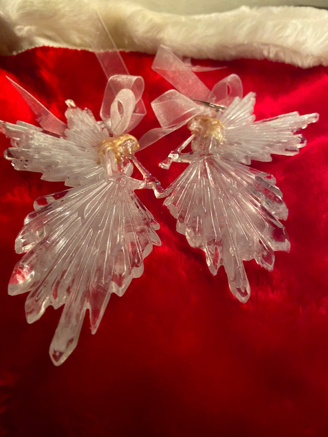 Twin Angels With a Touch of Flair. Christmas Angels Ornaments - Etsy