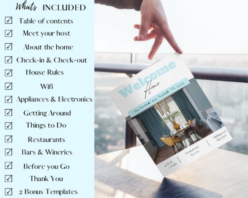 Air Bnb Welcome Book Template, Airbnb Welcome Book, Airbnb Guest Book ...