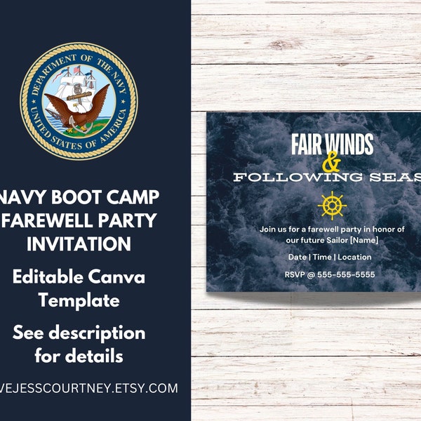 Navy Bootcamp Farewell Party - Etsy