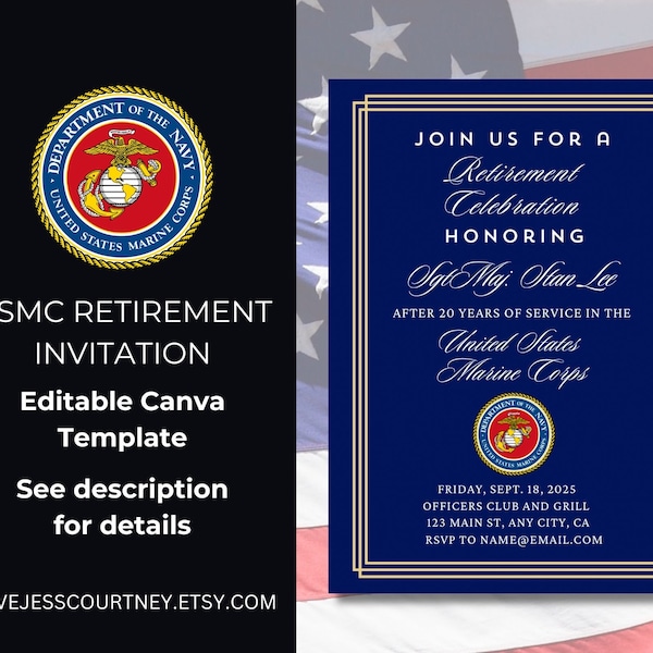 Marine Retirement - Etsy