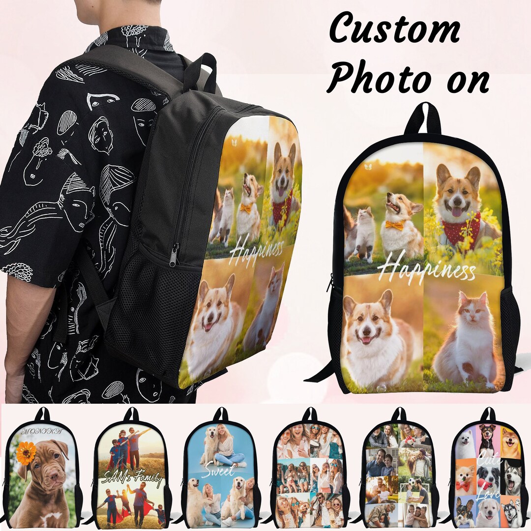 Custom Backpack With Photo, Custom Photo Backpack, Personalized Photo ...