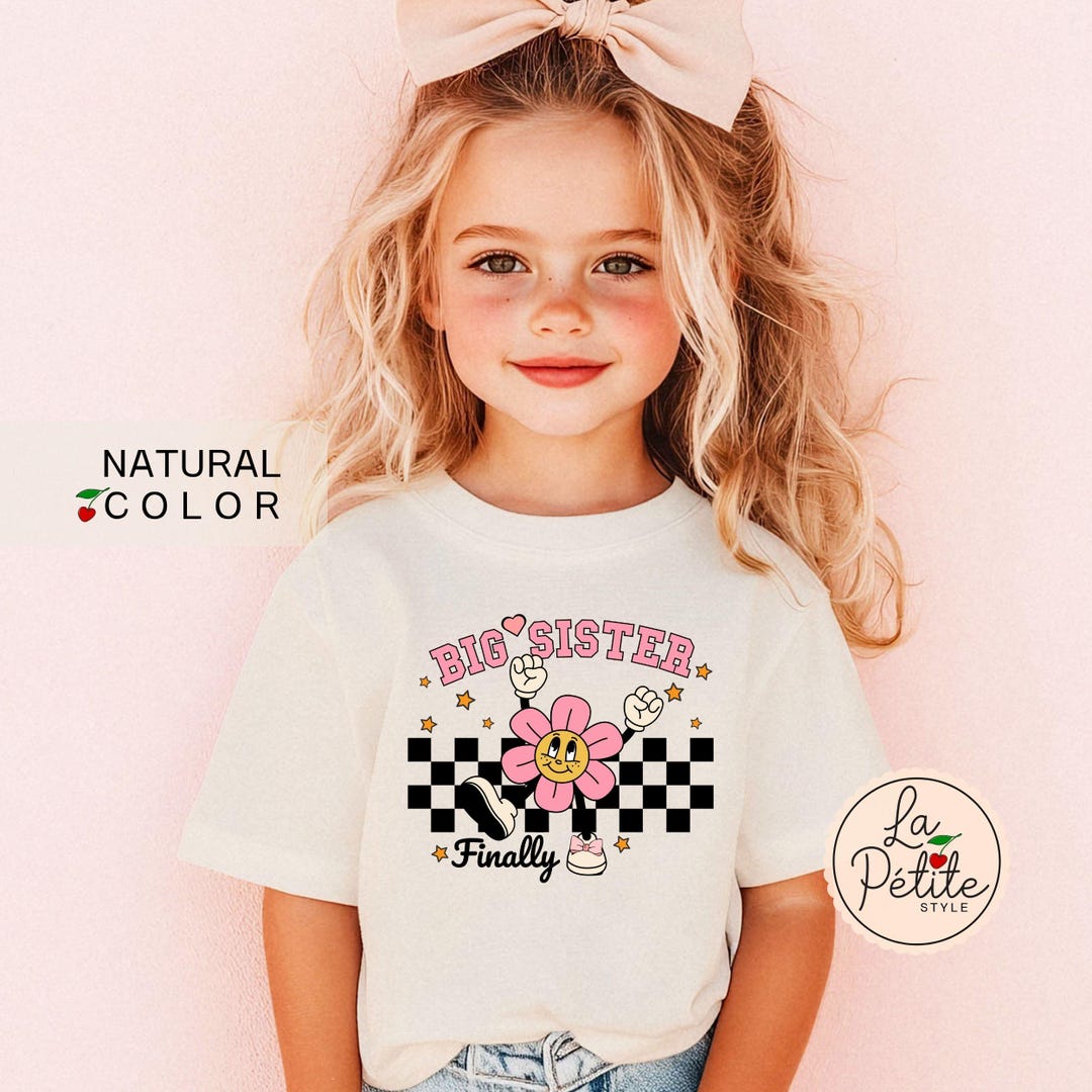 Big Sister Finally Shirt New Big Sister Tee Toddler Girl T-shirt New Baby Announcement Big ...