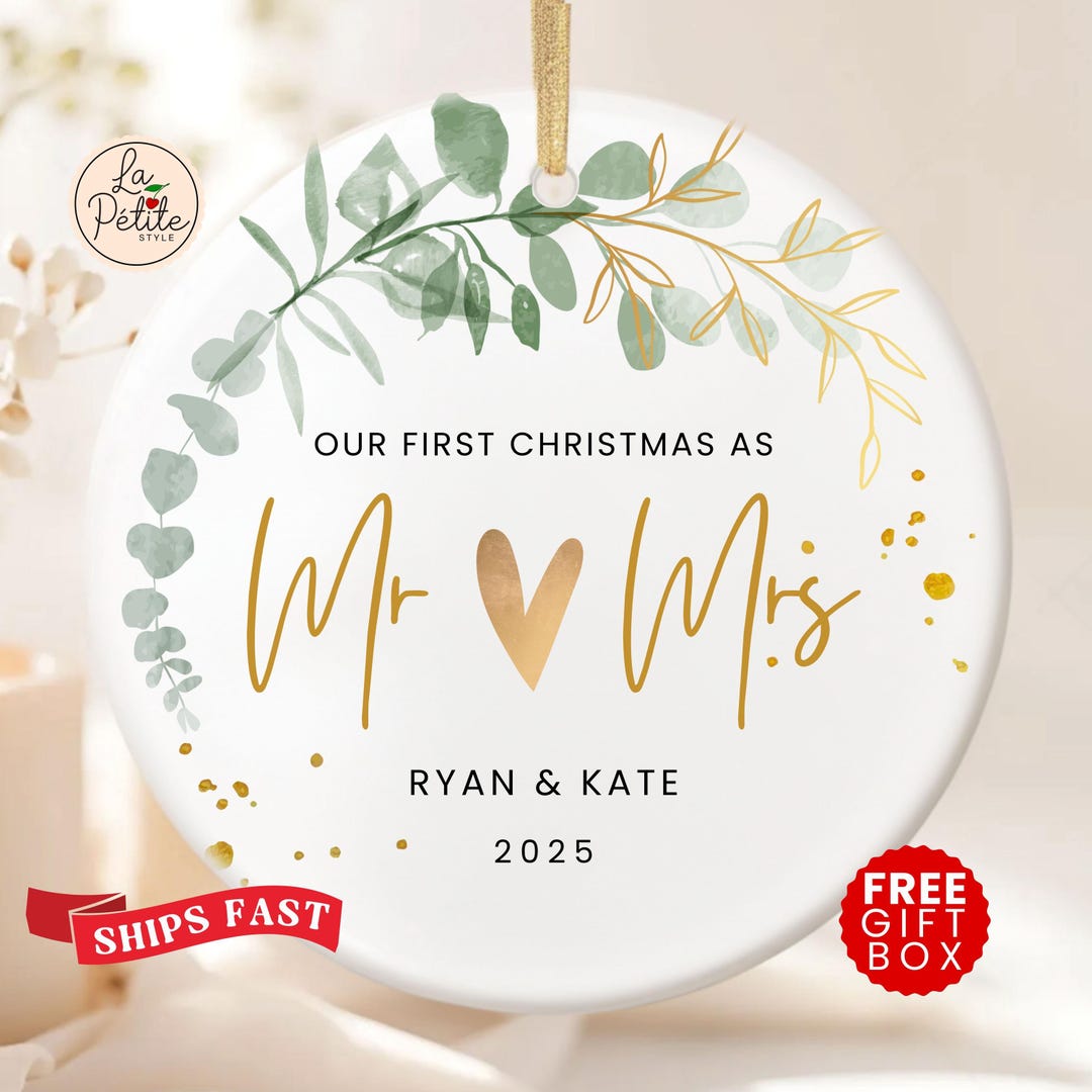 Our First Christmas Married Ornament 1st Married Christmas Ornament ...