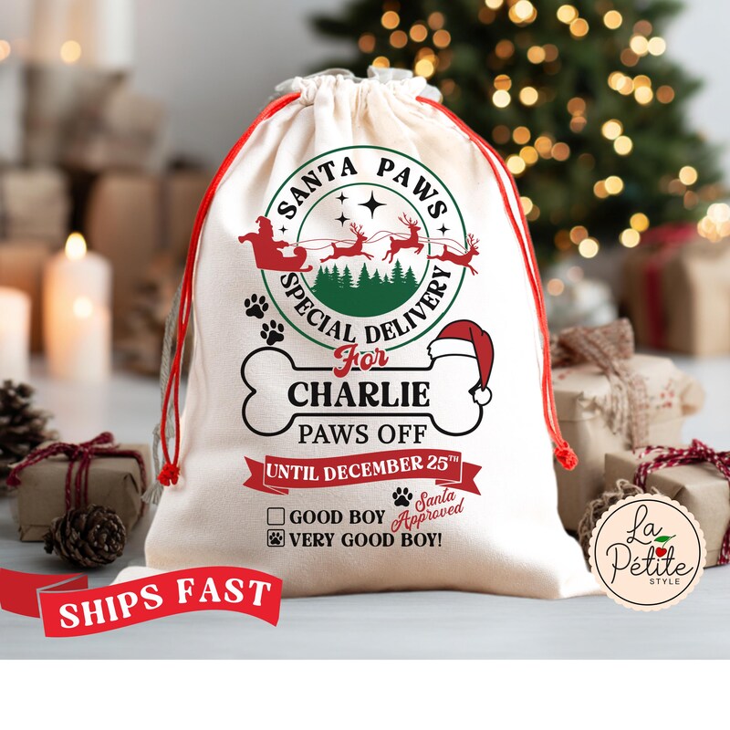 Christmas Sacks With Dogs - Etsy