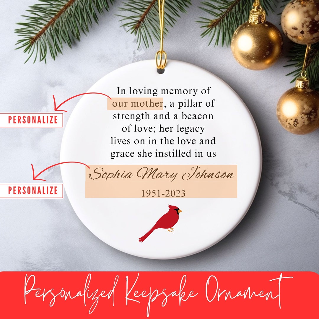 Personalized Memorial Christmas Ornament for Loss of Loved One - Etsy