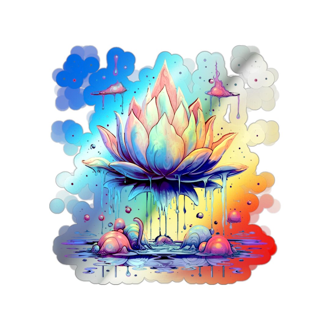 Trippy Drippy Lotus Holographic - Etsy