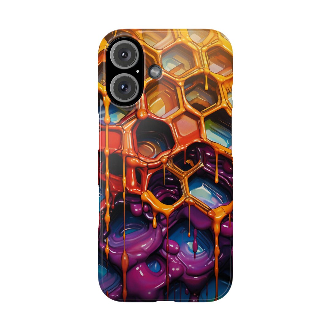 Colorful Drip Phone Case: Funky Art Lover Gift - Etsy