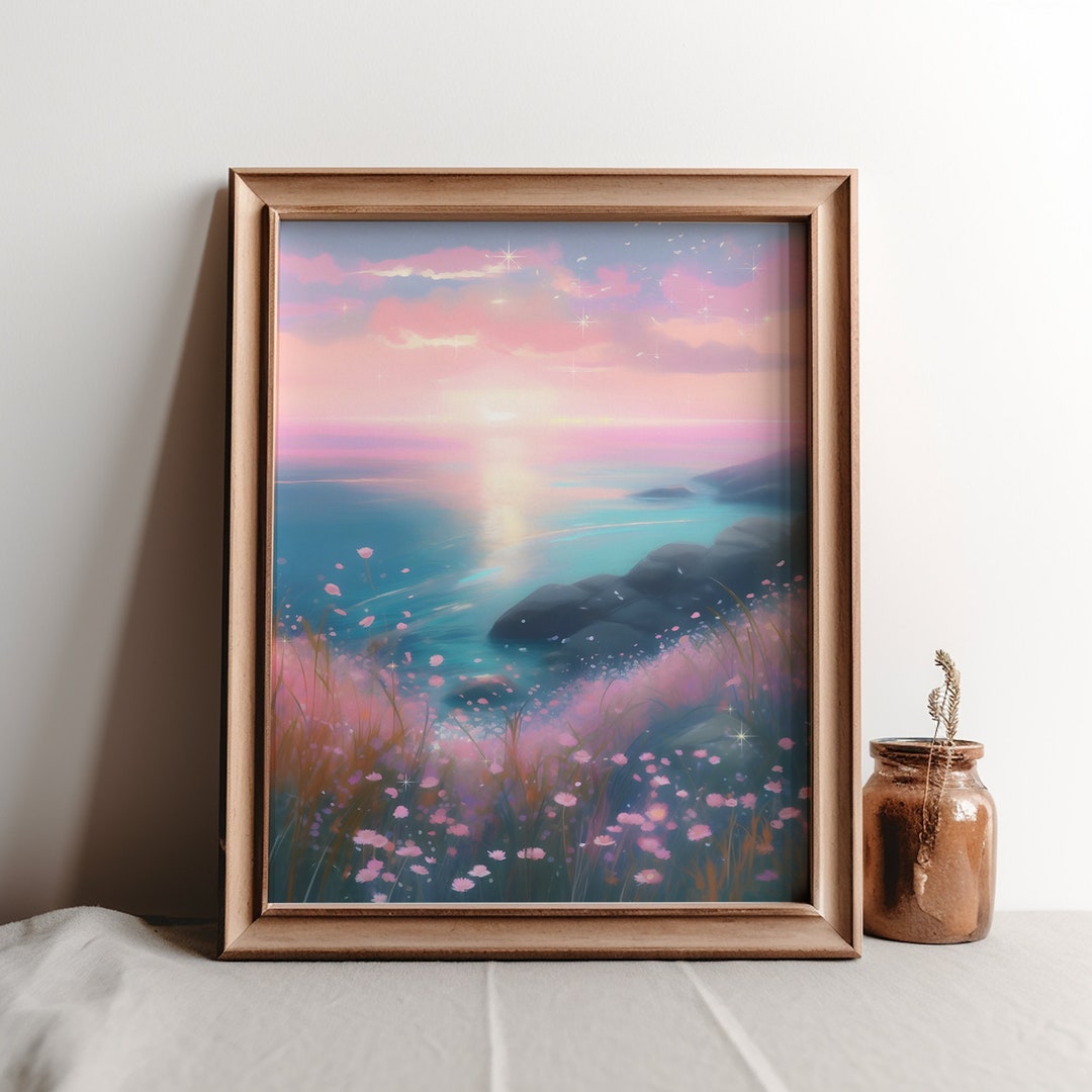 Sailor Moon Inspired Landscape Dreamy Anime Sunset Print Digital ...