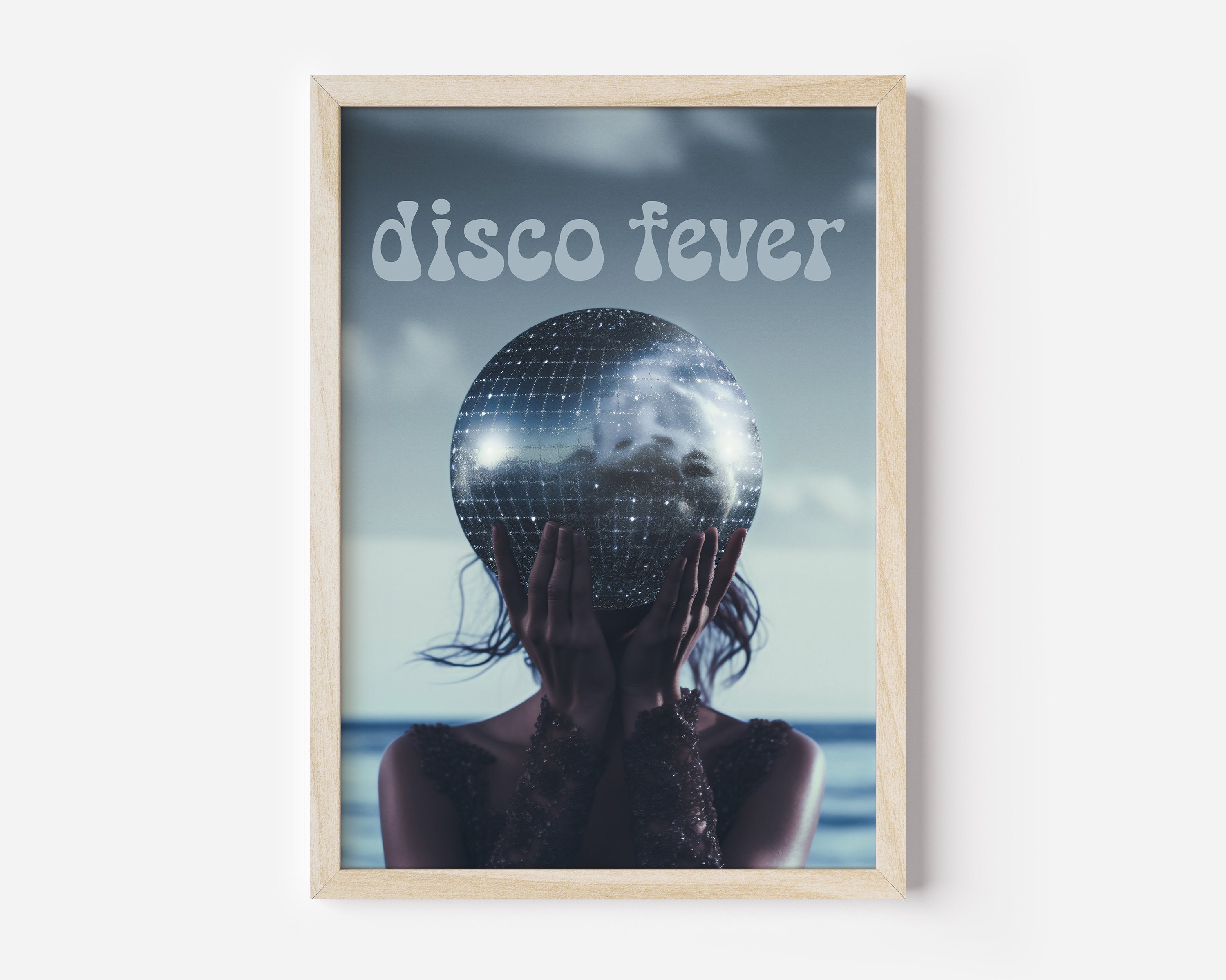 Disco Ball Wall Art, Retro Disco Ball Print, Preppy Wall Art, Girly ...