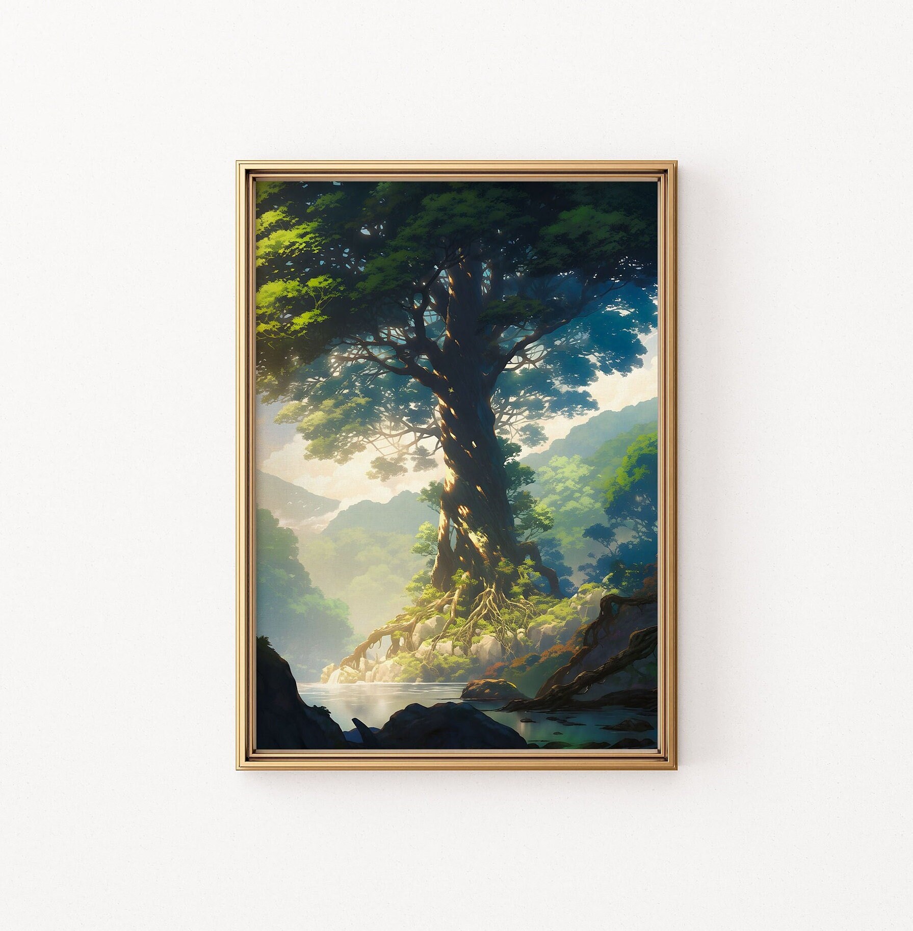Tree of Life Anime Poster Anime Aesthetic Art Print Ghibli - Etsy