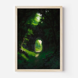 Greenery Studio Ghibli Inspired Artwork, Set of 6 Printable Gallery ...