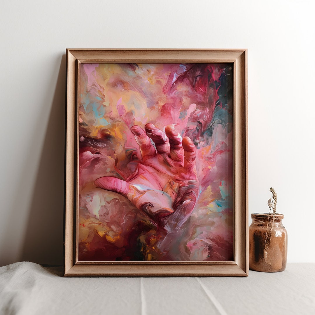 Pink Colorful Art | Pink Aesthetic Art | Printable Wall Art | Printable ...