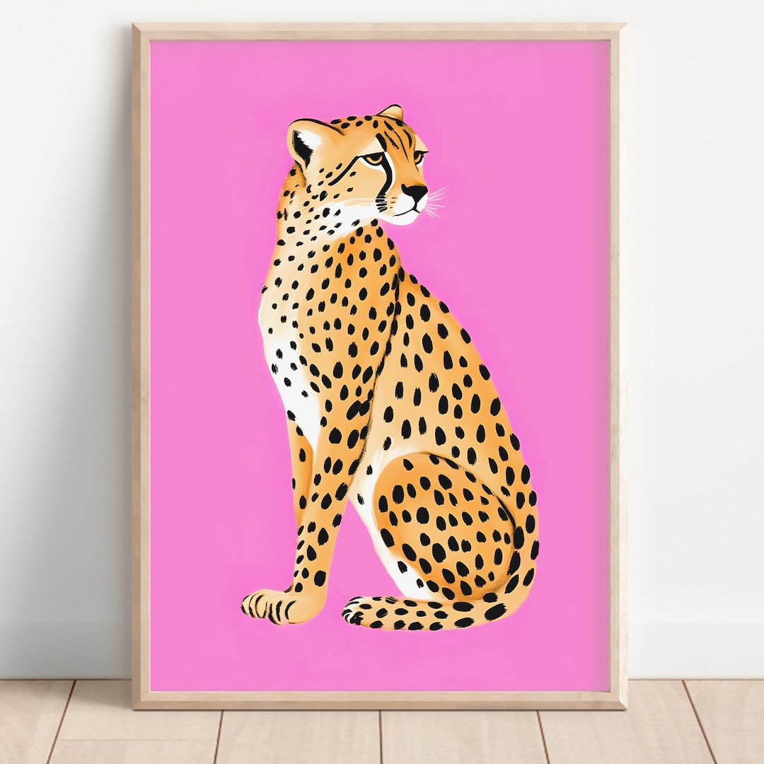 Cheetah Print, Blush Leopard Wall Decor, Boho Home Decor, Blush Pink ...