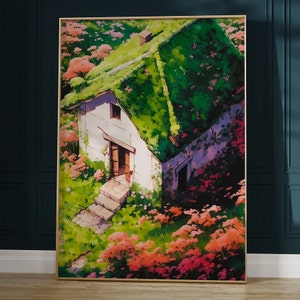 Greenery Studio Ghibli Inspired Artwork, Set of 6 Printable Gallery ...