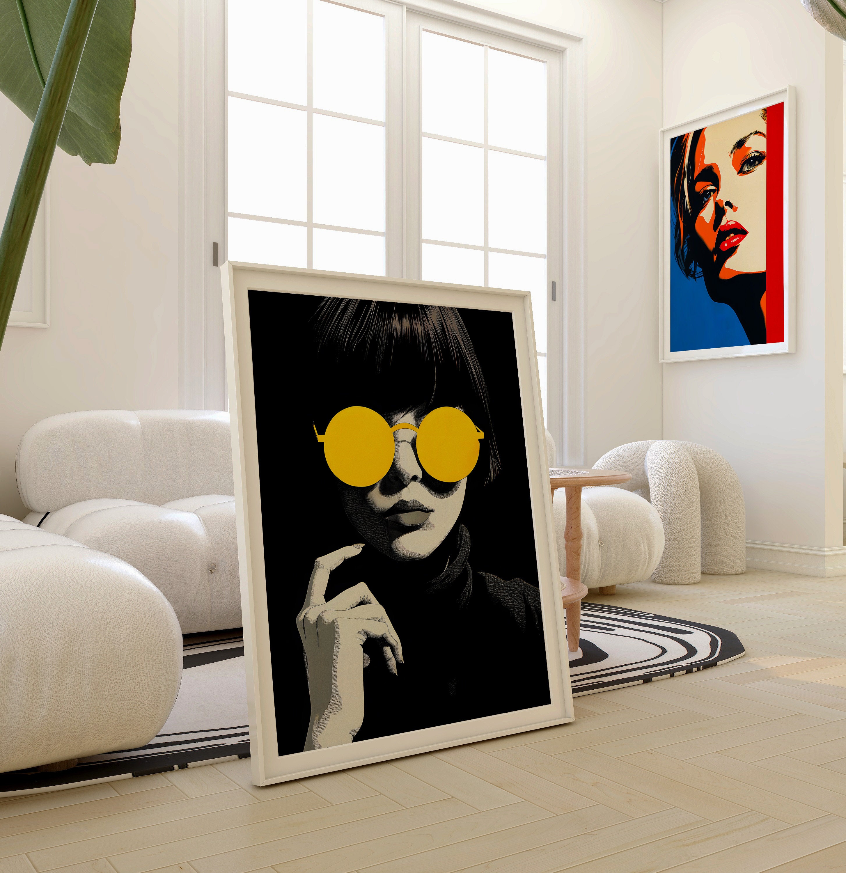 Retro Set of 2 Pop Art Collection, Aesthetic Printable Wall Art, Preppy ...