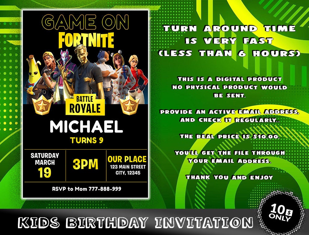 Video Game Printable Birthday Invitation Video Gamer - Etsy