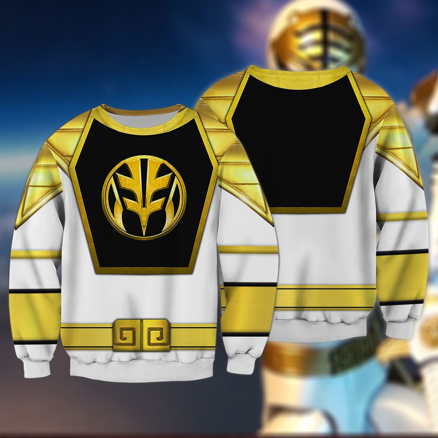 Costume White Ranger, Power Rangers Cosplay Costume 3D Hoodie sold by ...