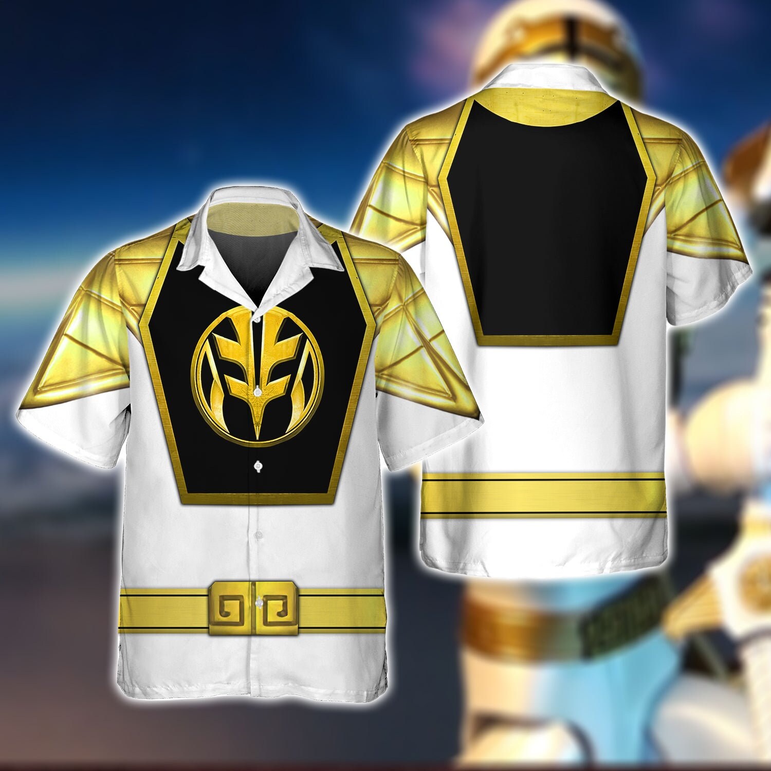 Costume White Ranger, Power Rangers Cosplay Costume 3D Hoodie sold by ...