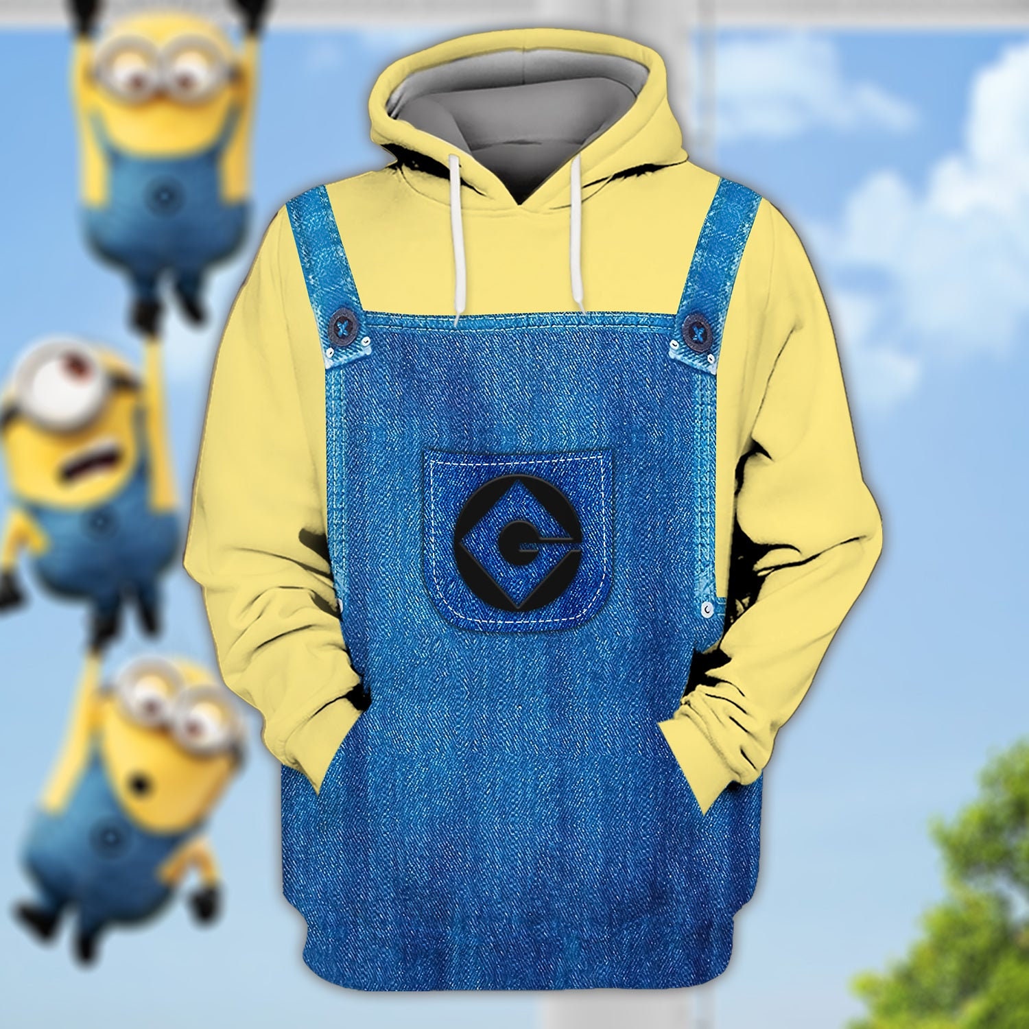 Halloween Cosplay Hoodie, Yellow And Blue Minion Cosplay Hoodie sold by ...