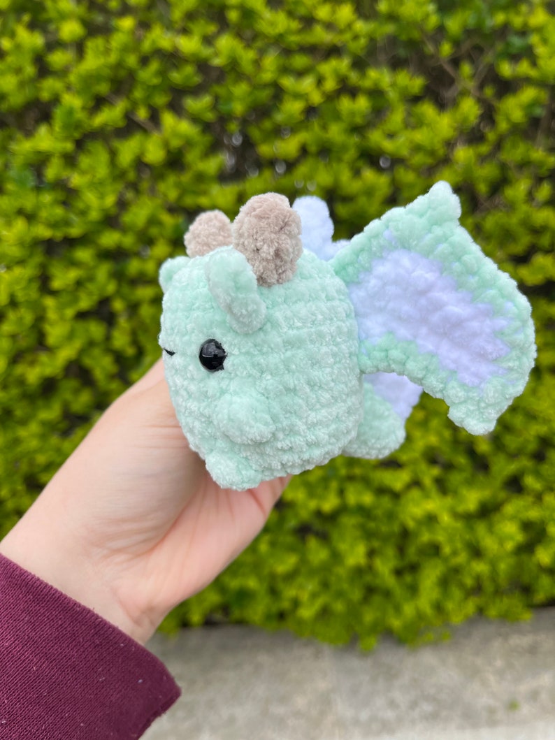 PDF Pattern Max the Dragon Pocket Buddy | Small Dragon Crochet Pattern ...